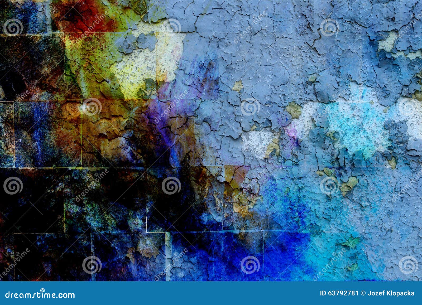 Rock Wall Texture. with Crackle Background. Color Stock Illustration ...