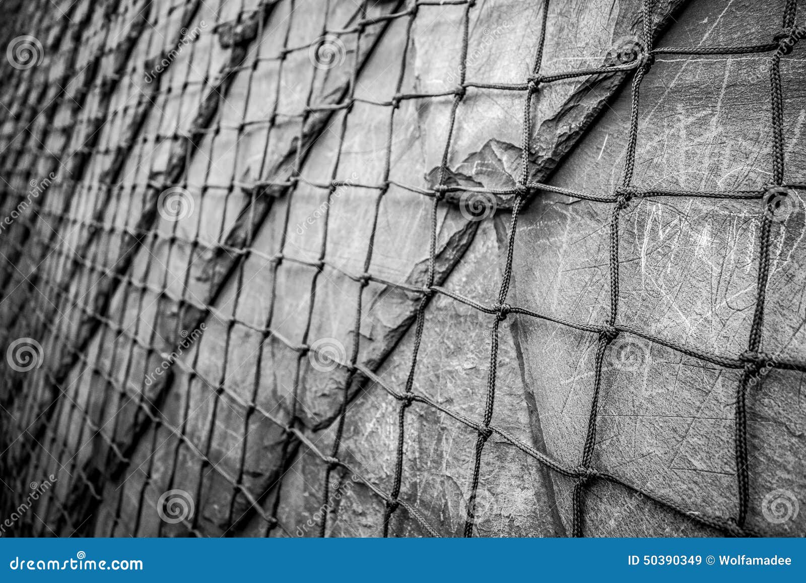 Rock Wire Mesh Retaining Wall Used To Hold Earth Or Water Back Royalty ...