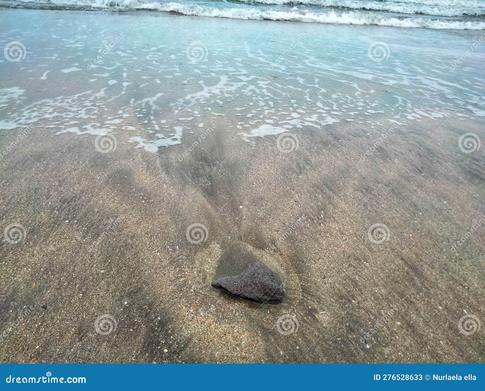 A Rock Washed Up on the Beach Stock Image - Image of heavy, silent ...