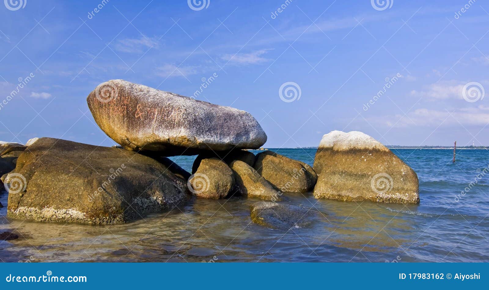 Rock in the water stock photo. Image of ocean, natural - 17983162