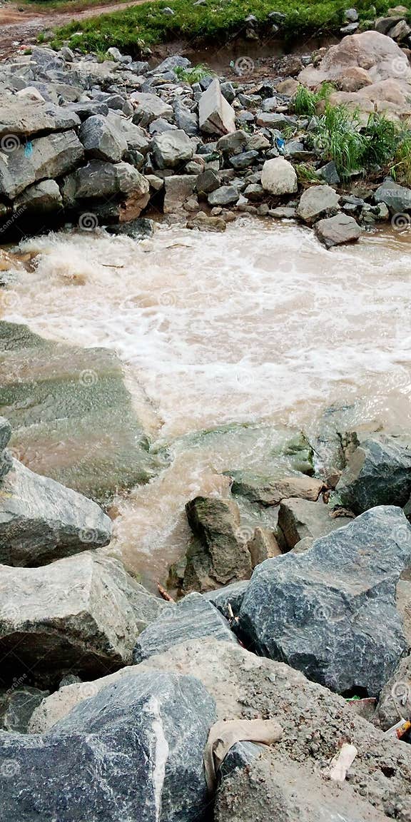 Rock and water flow stock photo. Image of bedrock, wilderness - 194761032