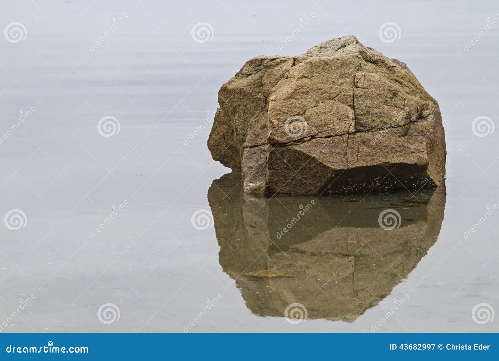 Rock in water stock image. Image of meditation, reflection - 43682997