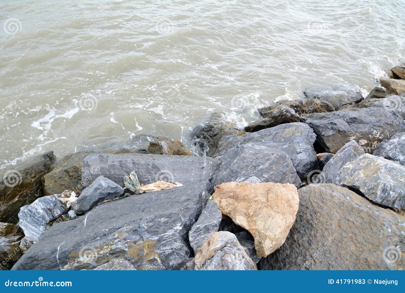Rock and water stock image. Image of asian, lake, pebble - 41791983