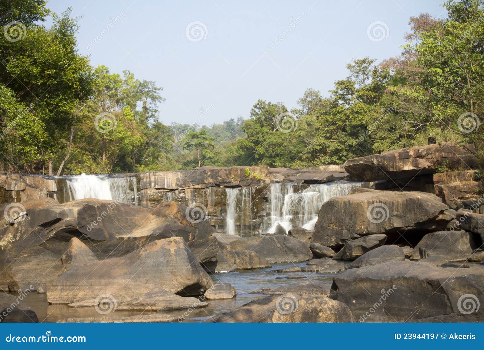 Rock waterfall stock image. Image of river, landscape - 23944197