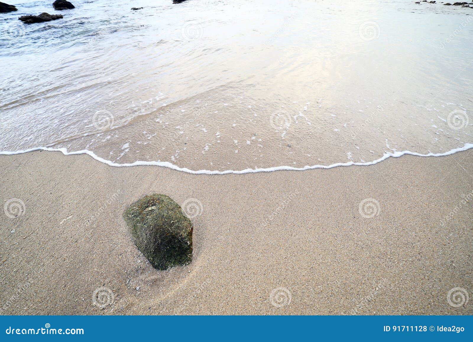 Rock and Wave on the Ao Sen Beach Phuket Stock Photo - Image of summer ...