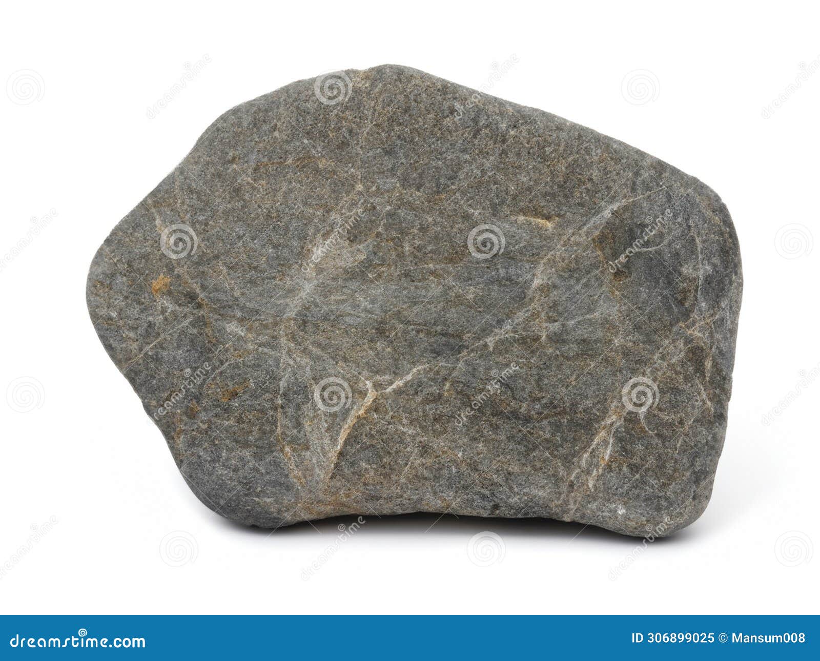 A Rock with a White Background Stock Image - Image of textured, granite ...