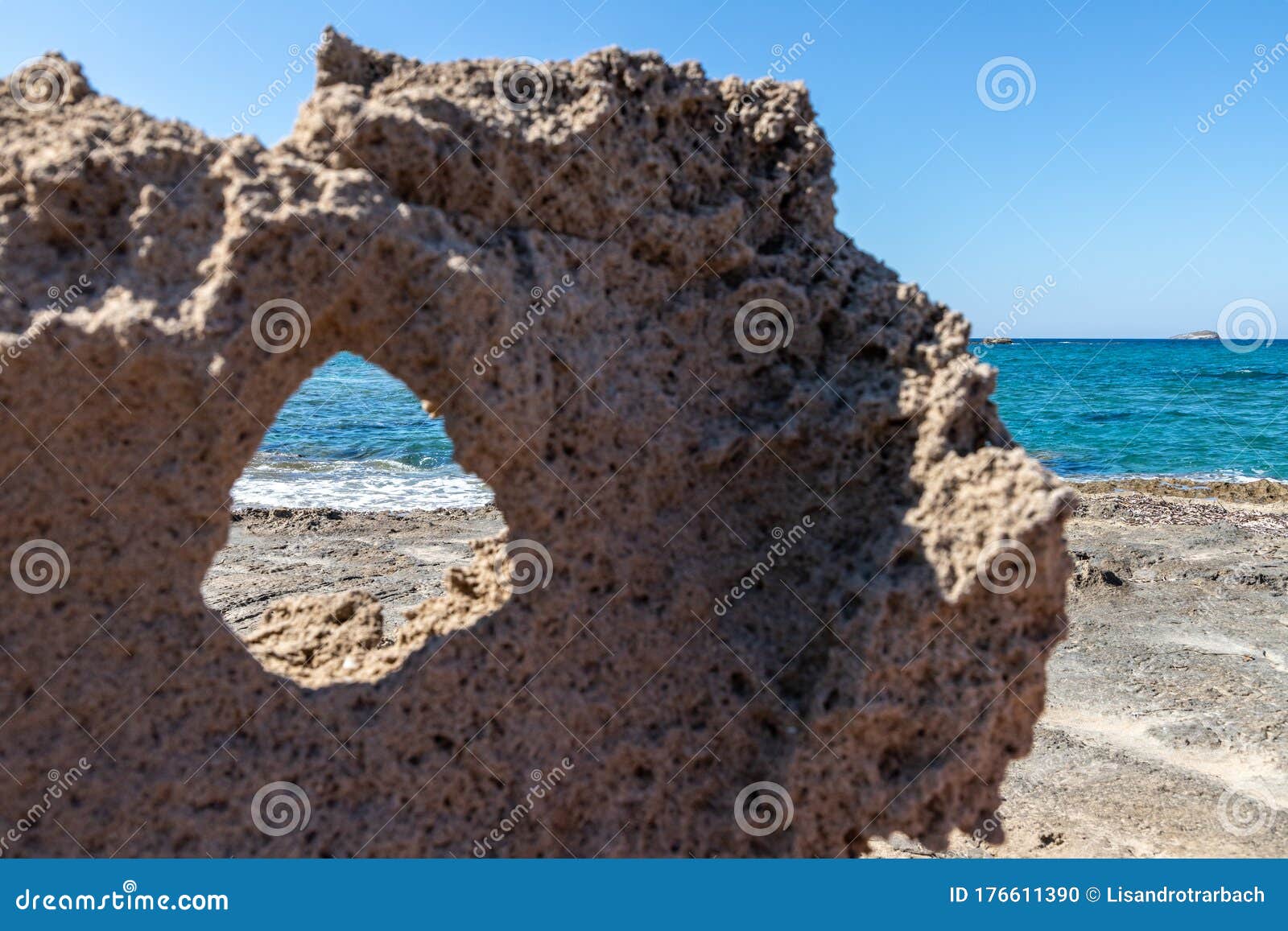 Rock with a Wind Hole in Pachena Beach Stock Photo - Image of nature ...