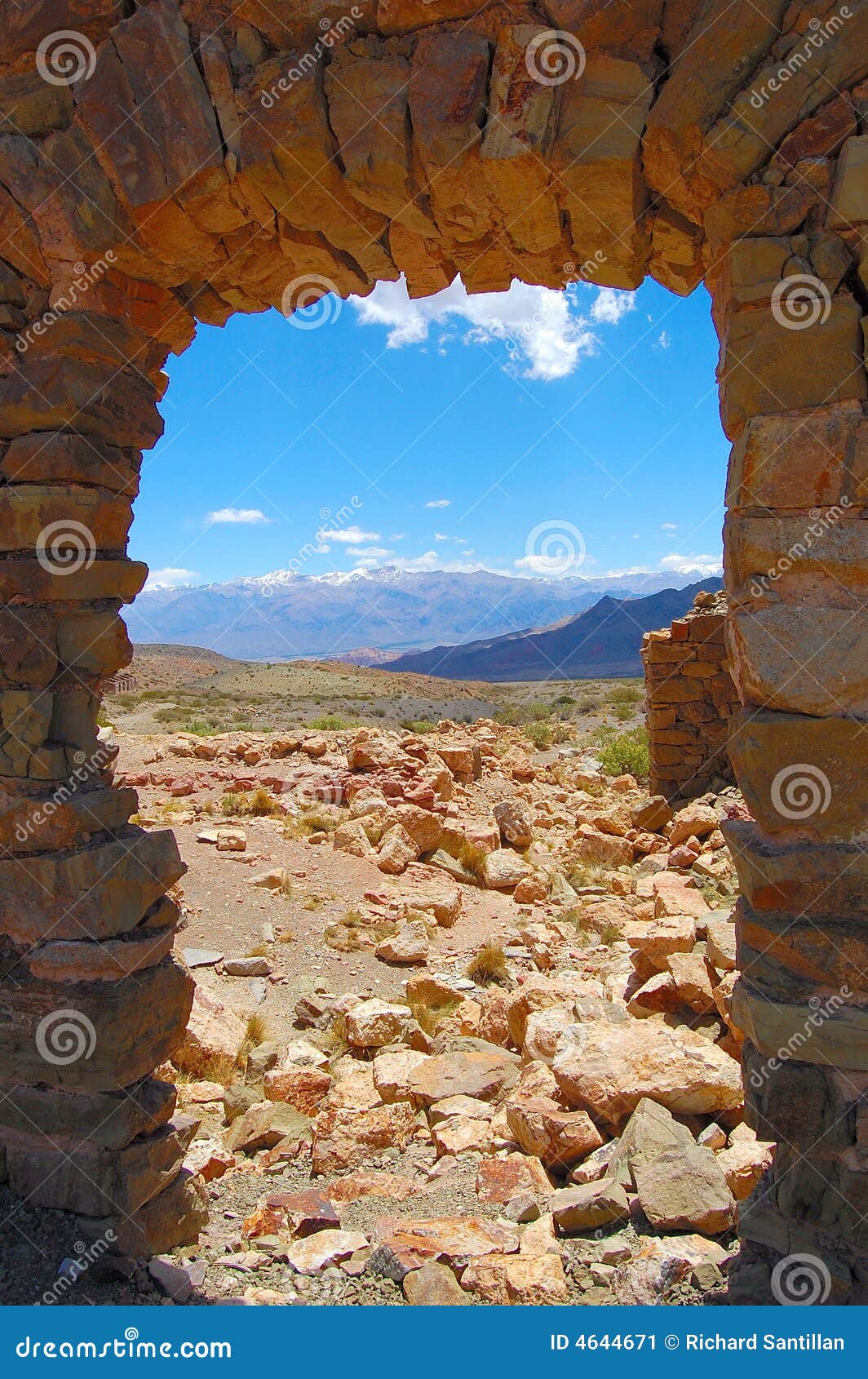 Rock window 2 stock image. Image of view, door, ruins - 4644671