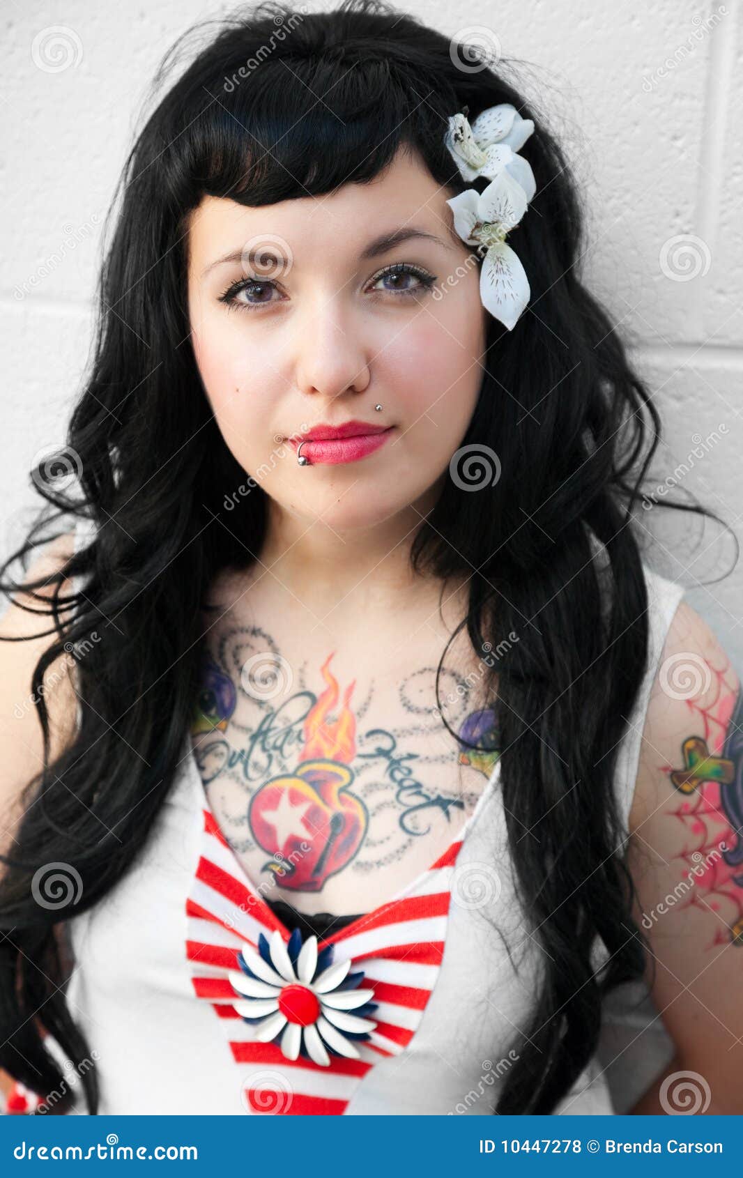 Rockabilly Girl stock photo. Image of tattoo, shot, people - 10447278