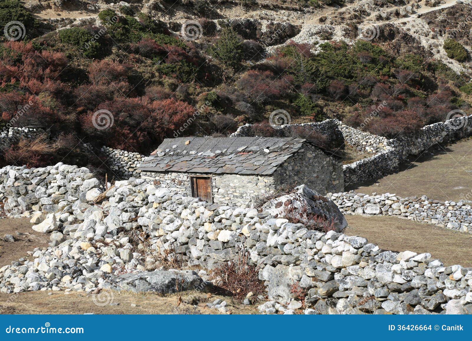 Rockcabin From Everest Trek Route Royalty-Free Stock Photography ...