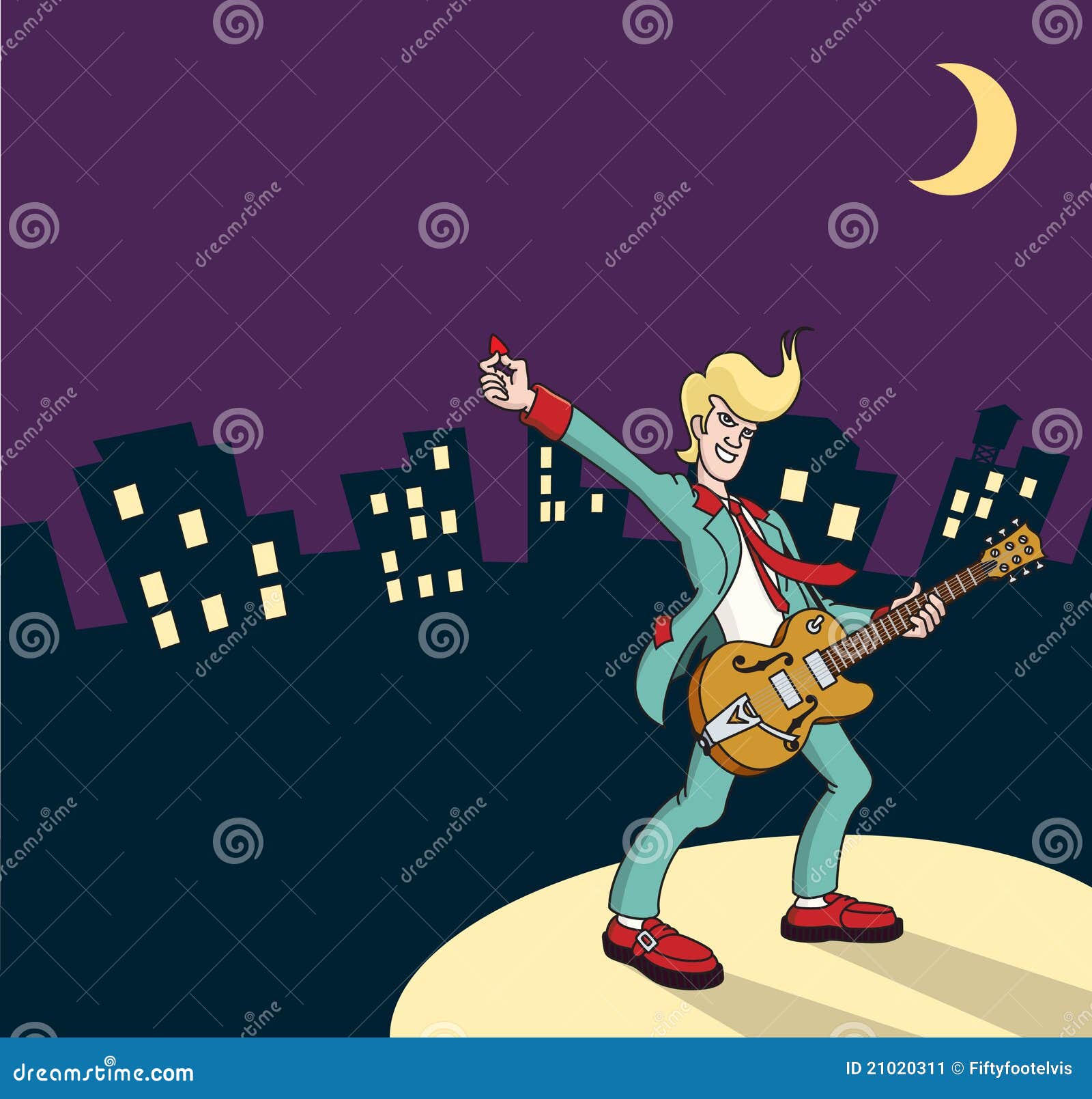 Rocker stock vector. Illustration of midnight, night - 21020311