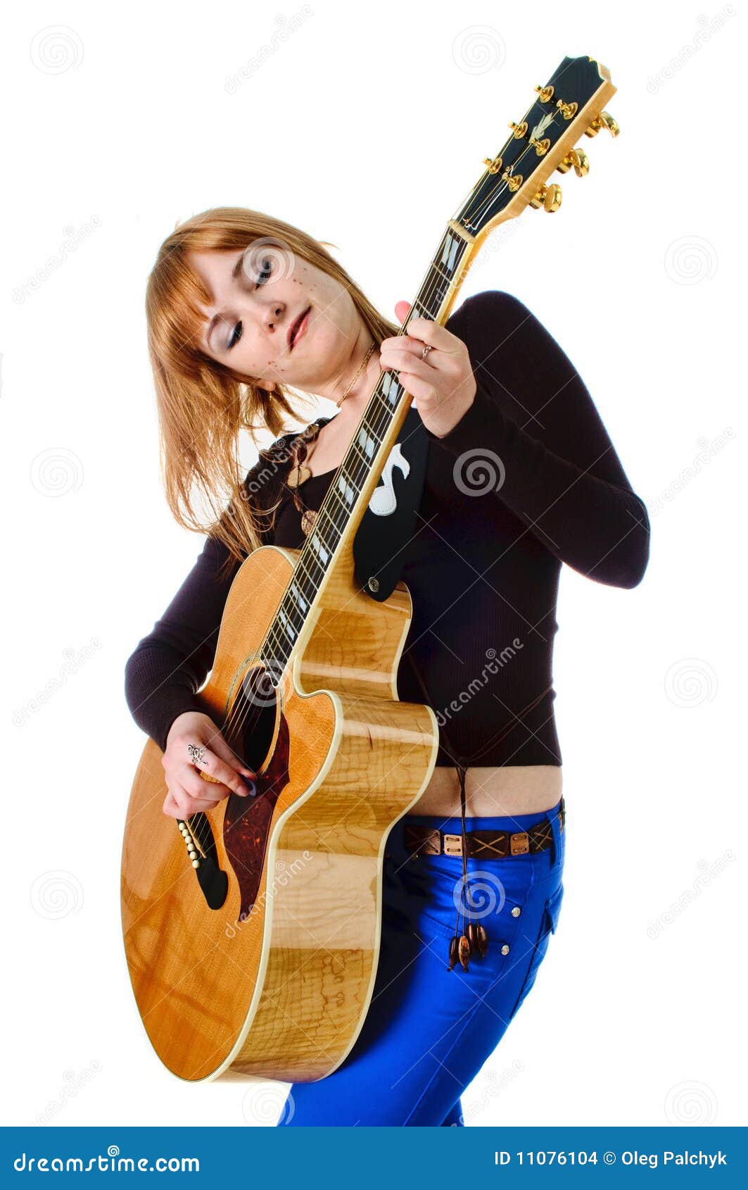 Rocker with Acoustic Guitar Stock Photo - Image of modern, motion: 11076104