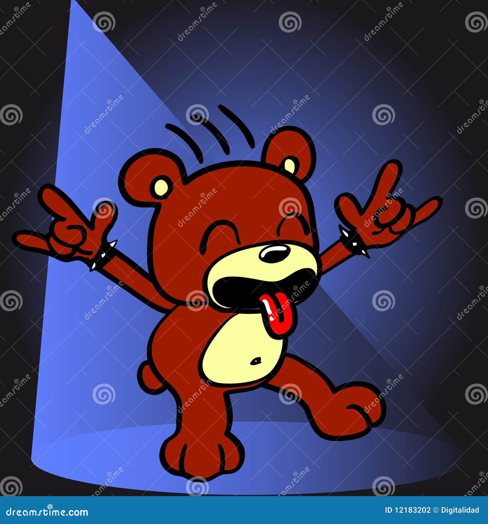 Rocker bear stock illustration. Illustration of bracelet - 12183202