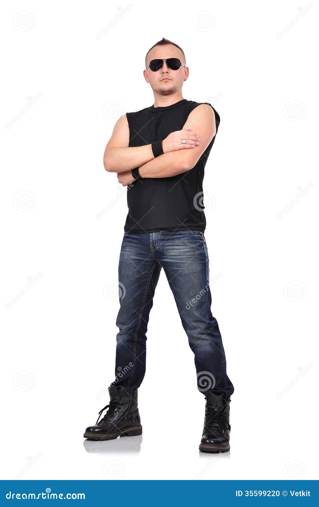Rocker boy stock photo. Image of model, clothing, beautiful - 35599220