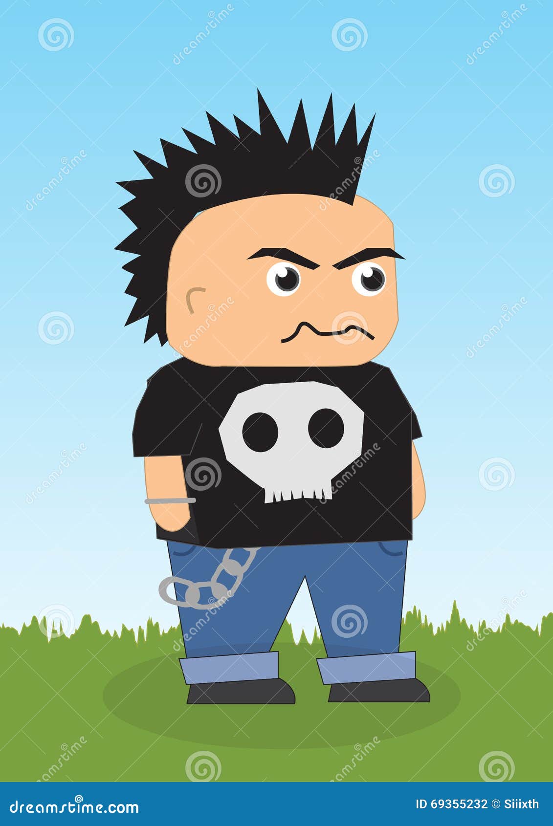 Rocker Cartoon Character Vector Illustration | CartoonDealer.com #69355232
