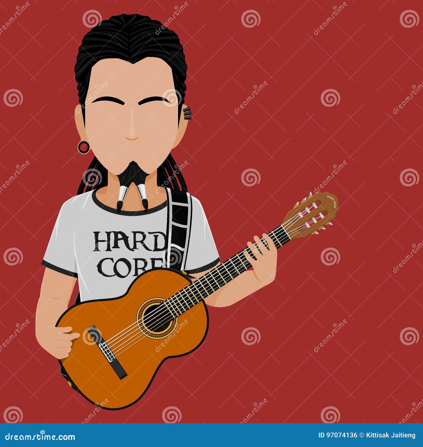 Rocker Classic Guitar Stock Illustrations – 161 Rocker Classic Guitar ...