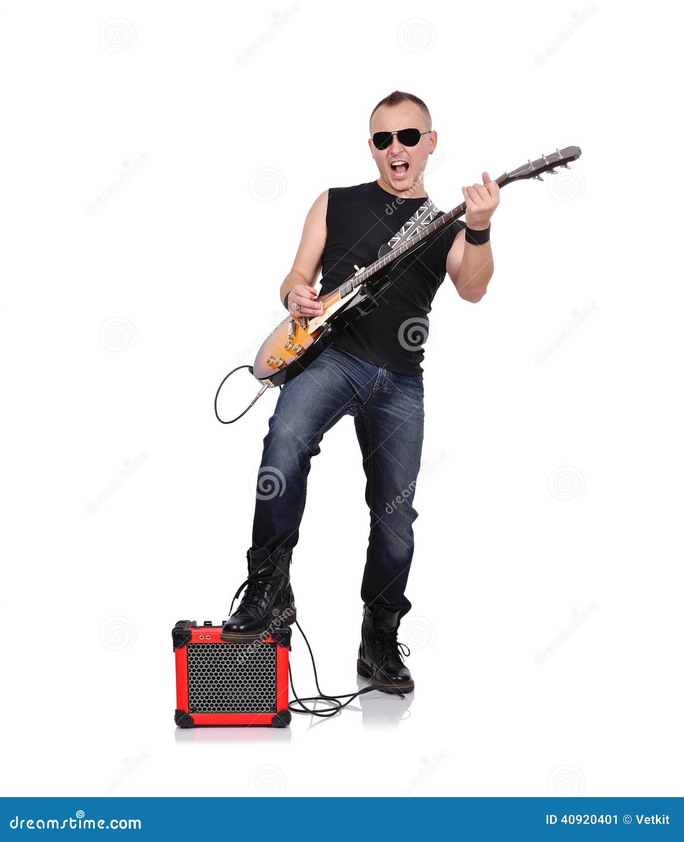 Rocker stock image. Image of instrument, expression, handsome - 40920401