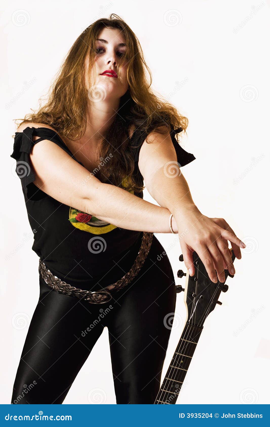 Rocker Girl stock photo. Image of tight, camera, spandex - 3935204