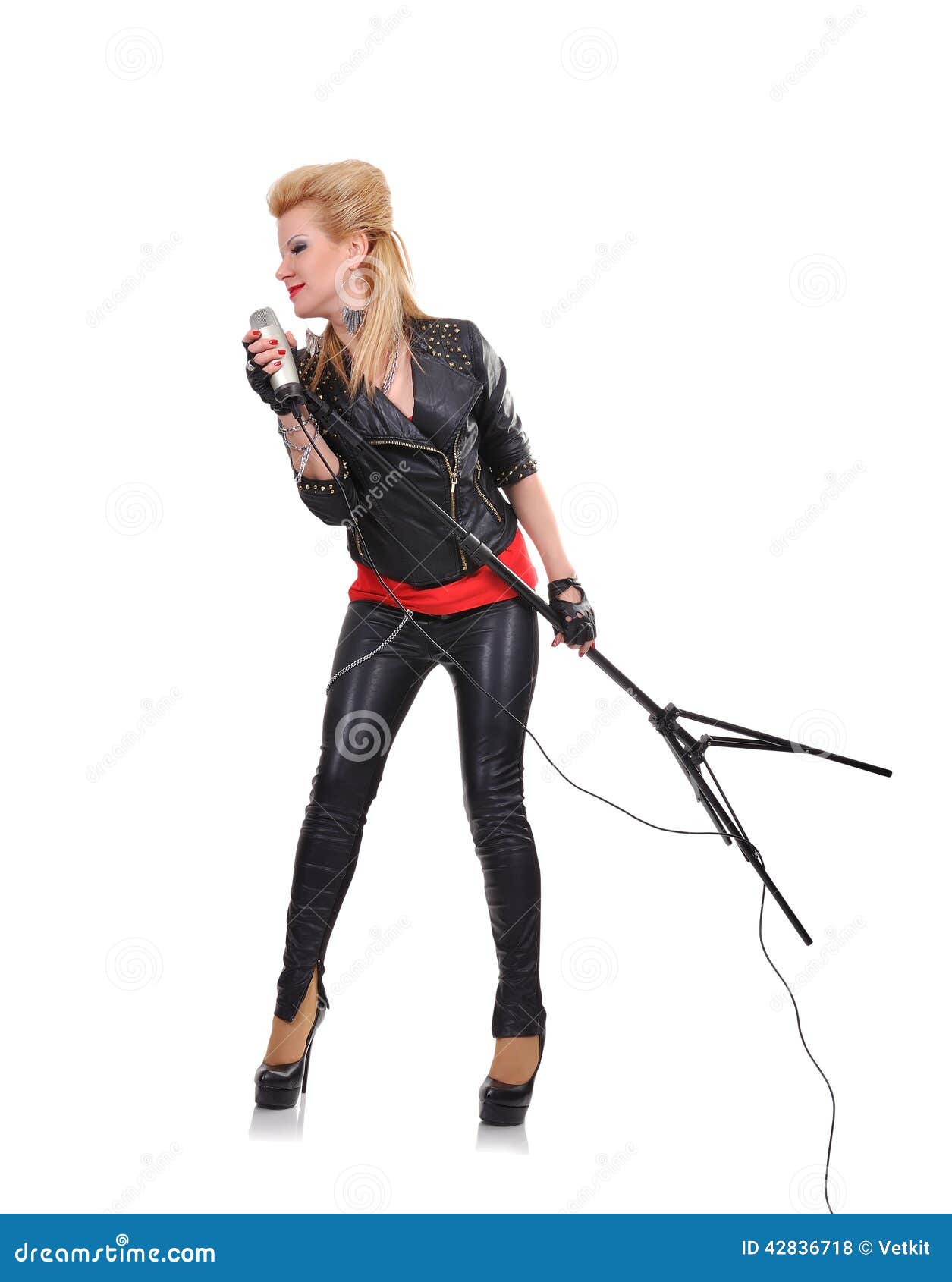 Rocker girl singing stock photo. Image of entertainment - 42836718