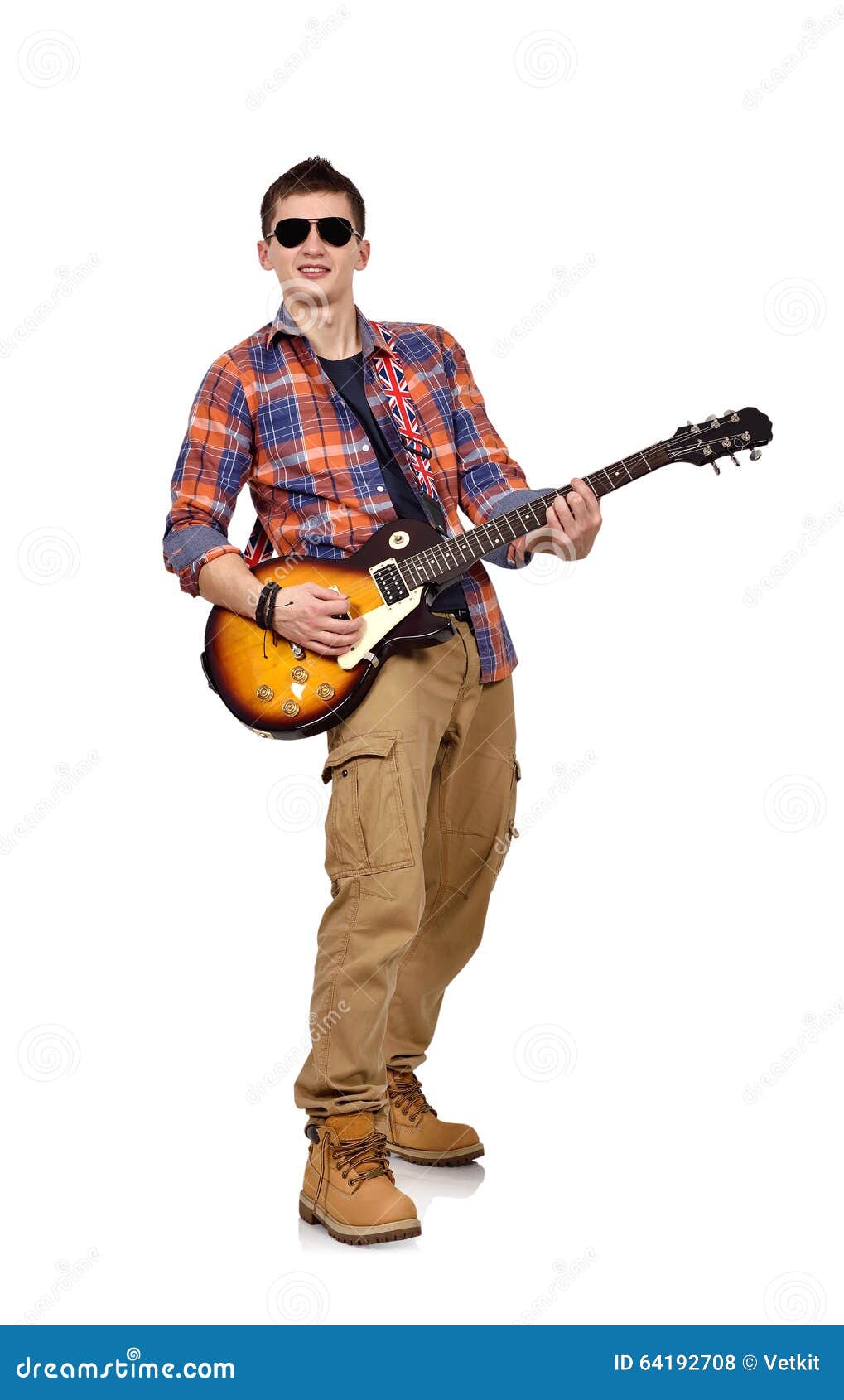 Rocker musician stock photo. Image of instrument, artist - 64192708