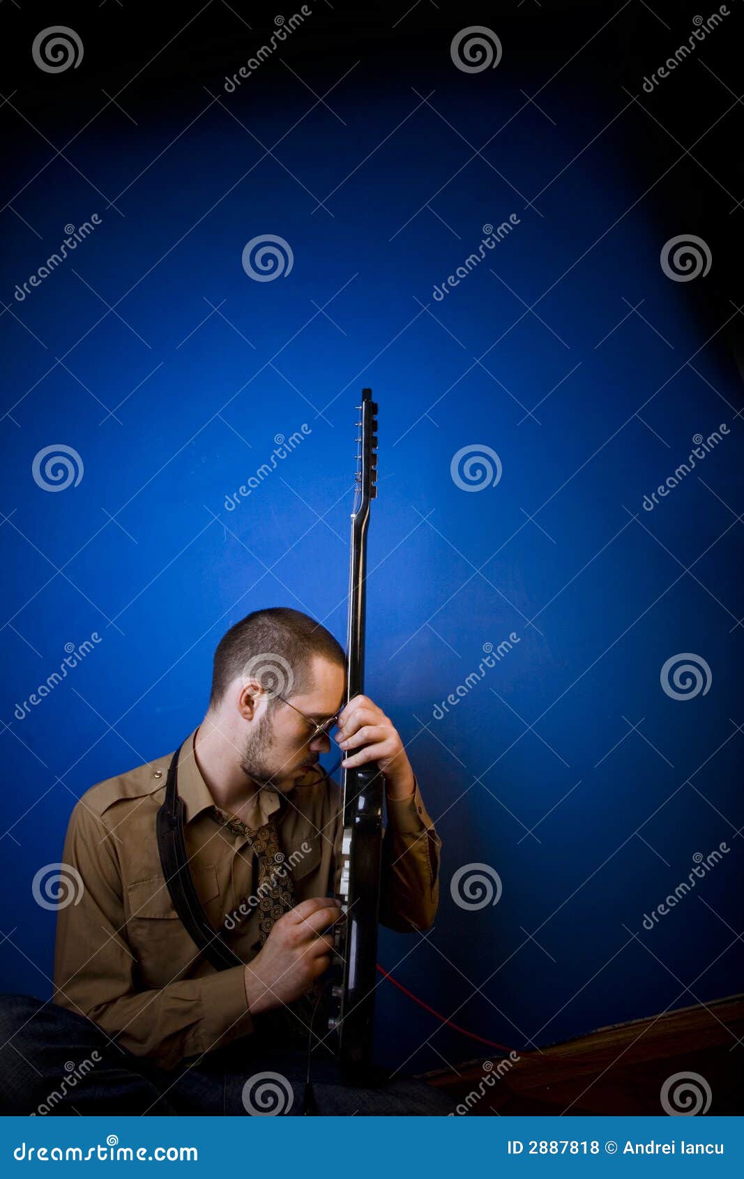 Rocker relaxing stock photo. Image of sunglasses, fretboard - 2887818