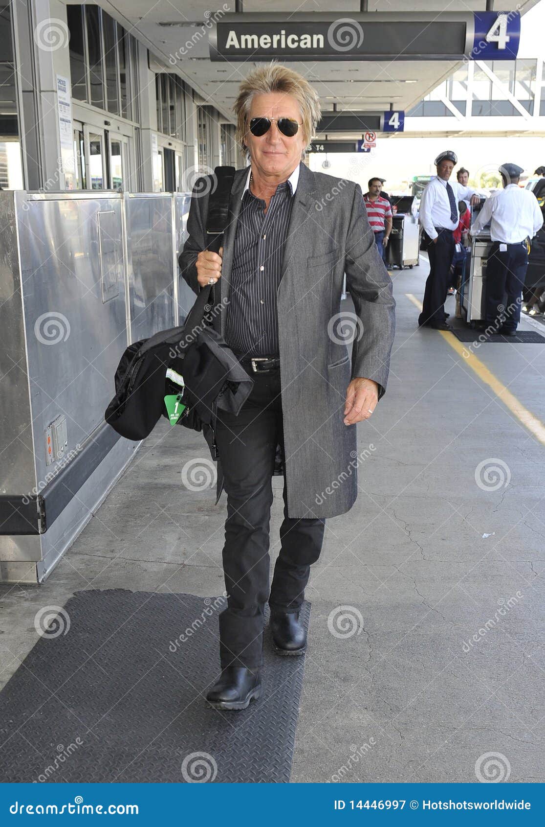 Rocker Rod Stewart is Seen at LAX Editorial Photography - Image of ...