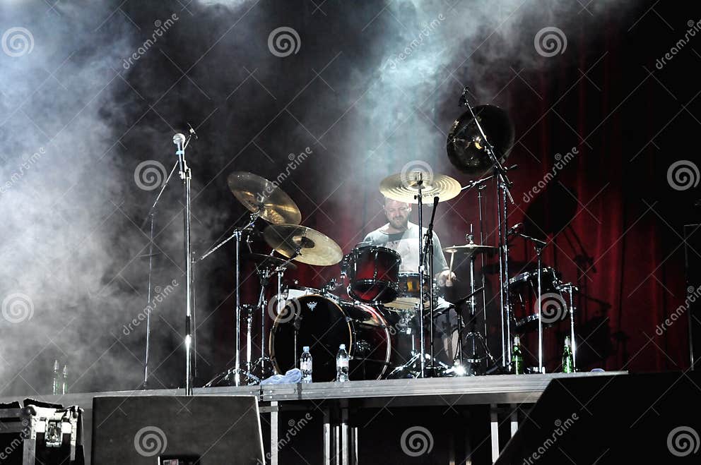 Rockers on the Stage Performing Live Editorial Stock Image - Image of ...