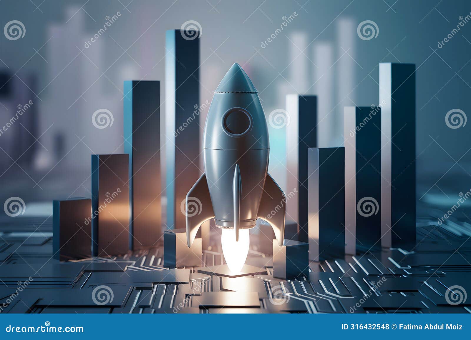 Rocket among Abstract Graphs, Lit from Below, Against Cool Toned ... Rocket among Abstract Graphs, Lit from Below, Against Cool Toned ...
