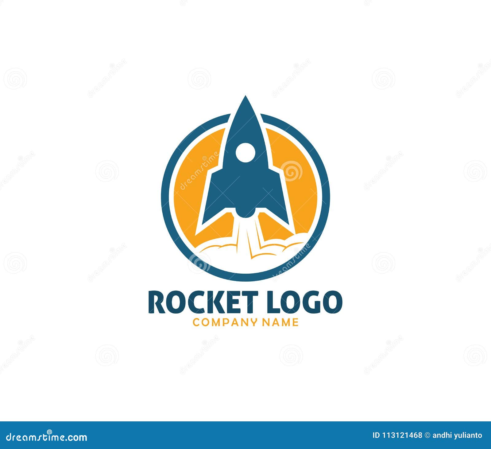 Rocket Advance Technology Launching Logo Design Stock Image ...