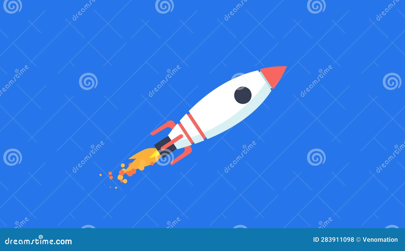 Rocket Animation stock footage. Video of fire, vector - 283911098