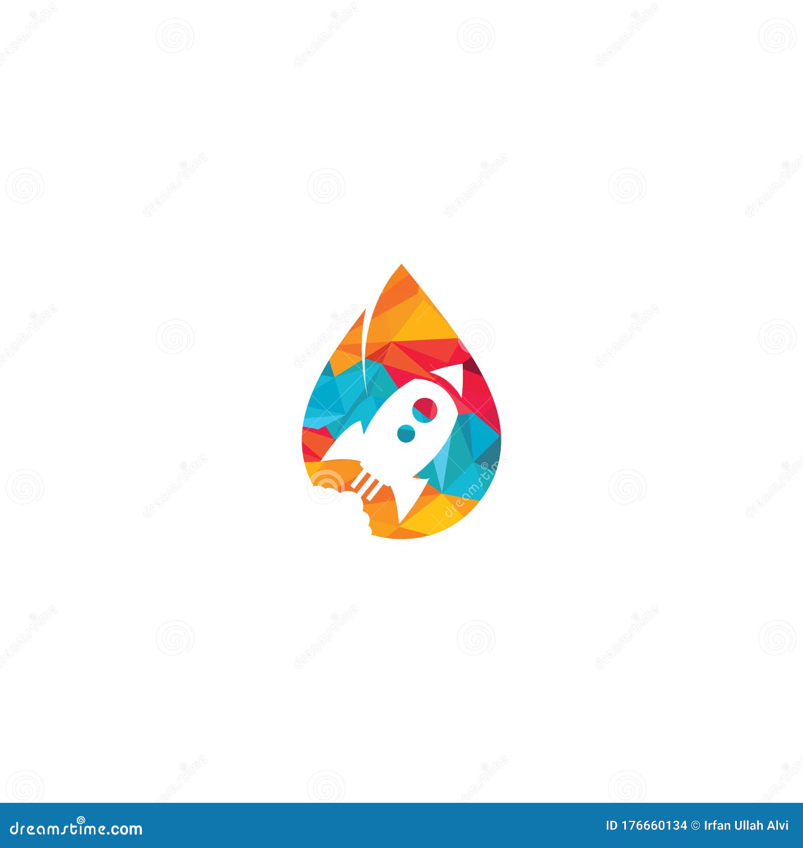 Rocket and Drop Logo Design. Stock Vector - Illustration of aqua, click ...