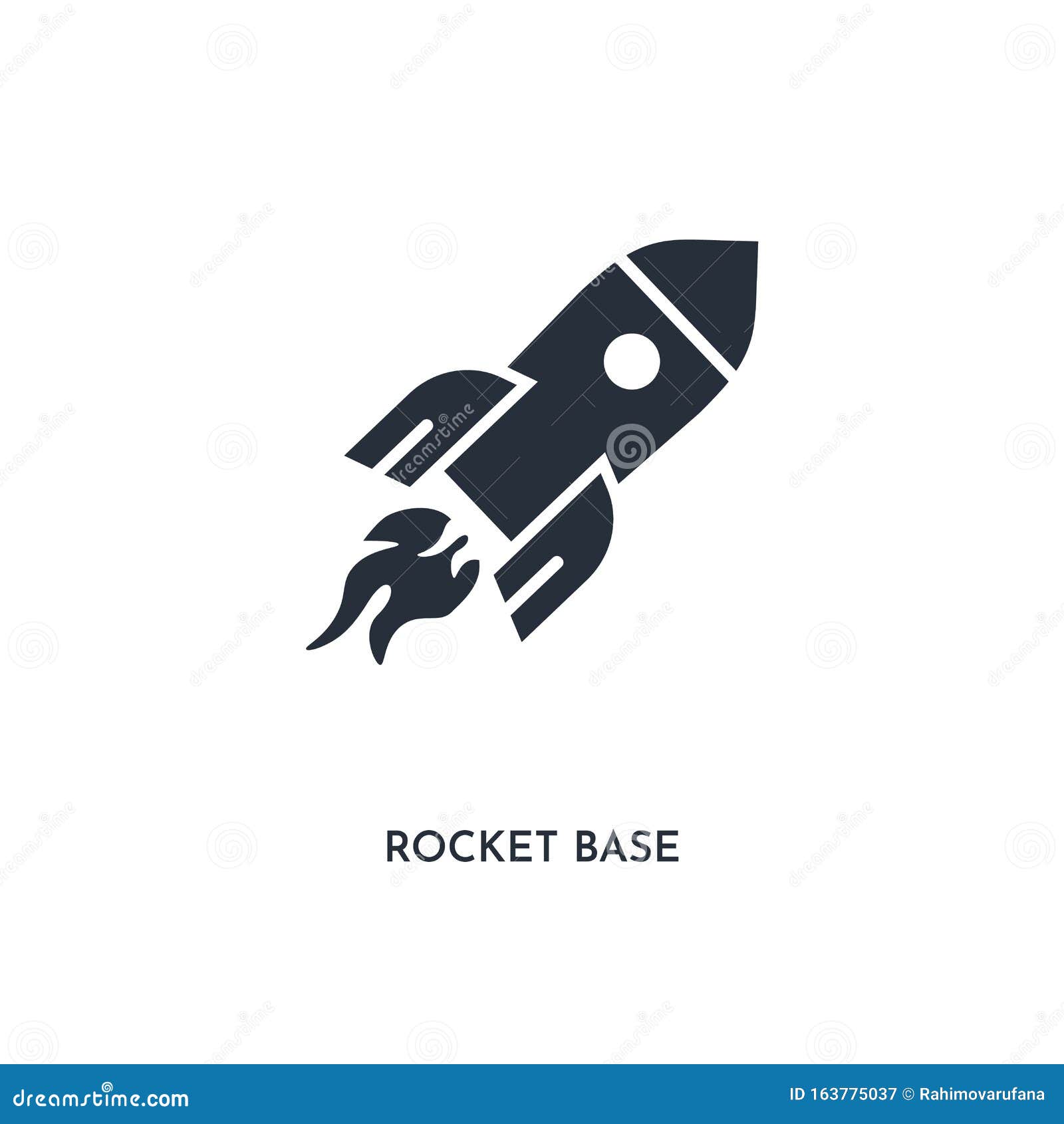 Rocket Base Icon. Simple Element Illustration. Isolated Trendy Filled ...