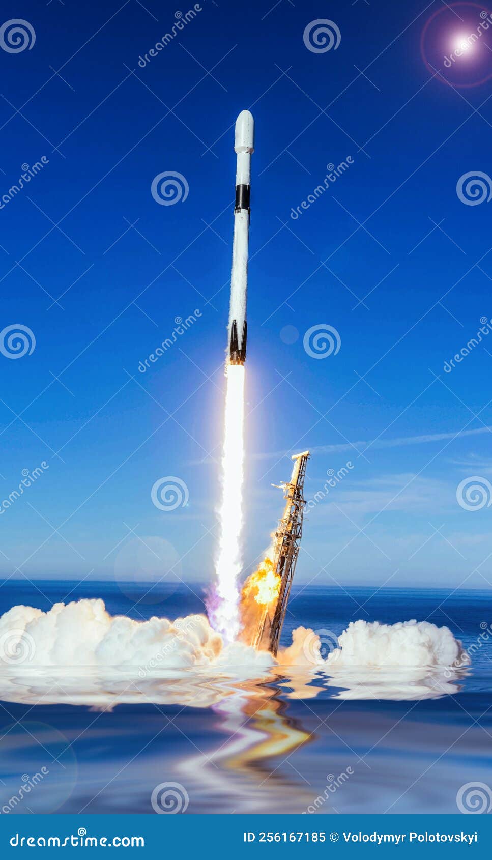 A Rocket and a Beautiful Water Reflection. the Elements of this Image ...