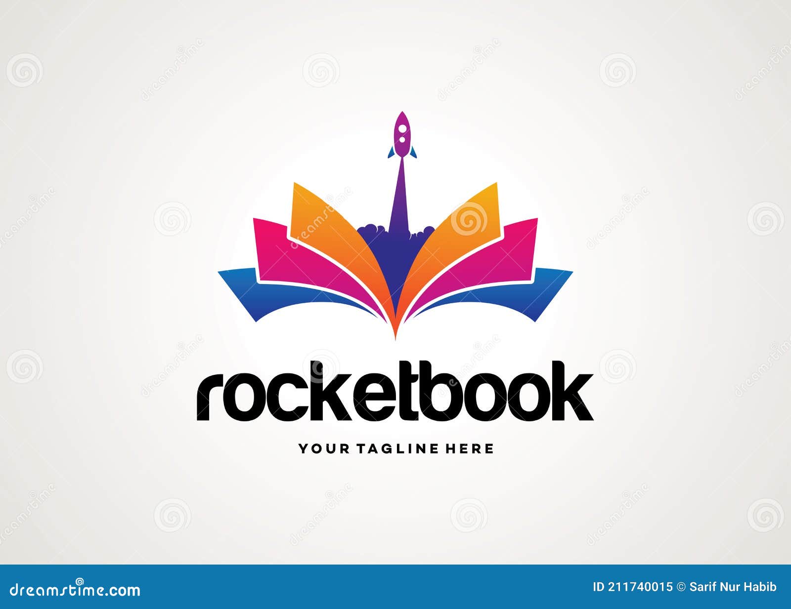 Rocket Book Logo Template Design Vector Stock Vector - Illustration of ...