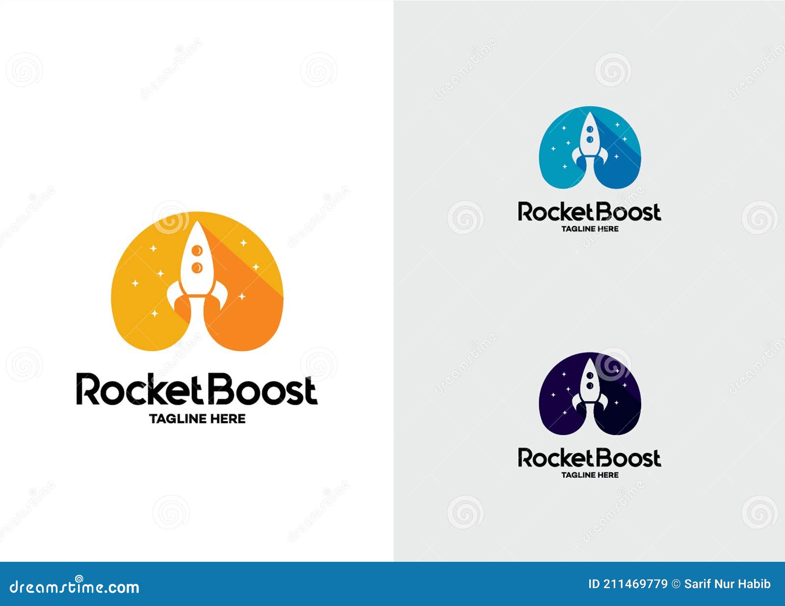 Rocket Boost Logo Design Template Stock Vector - Illustration of ...