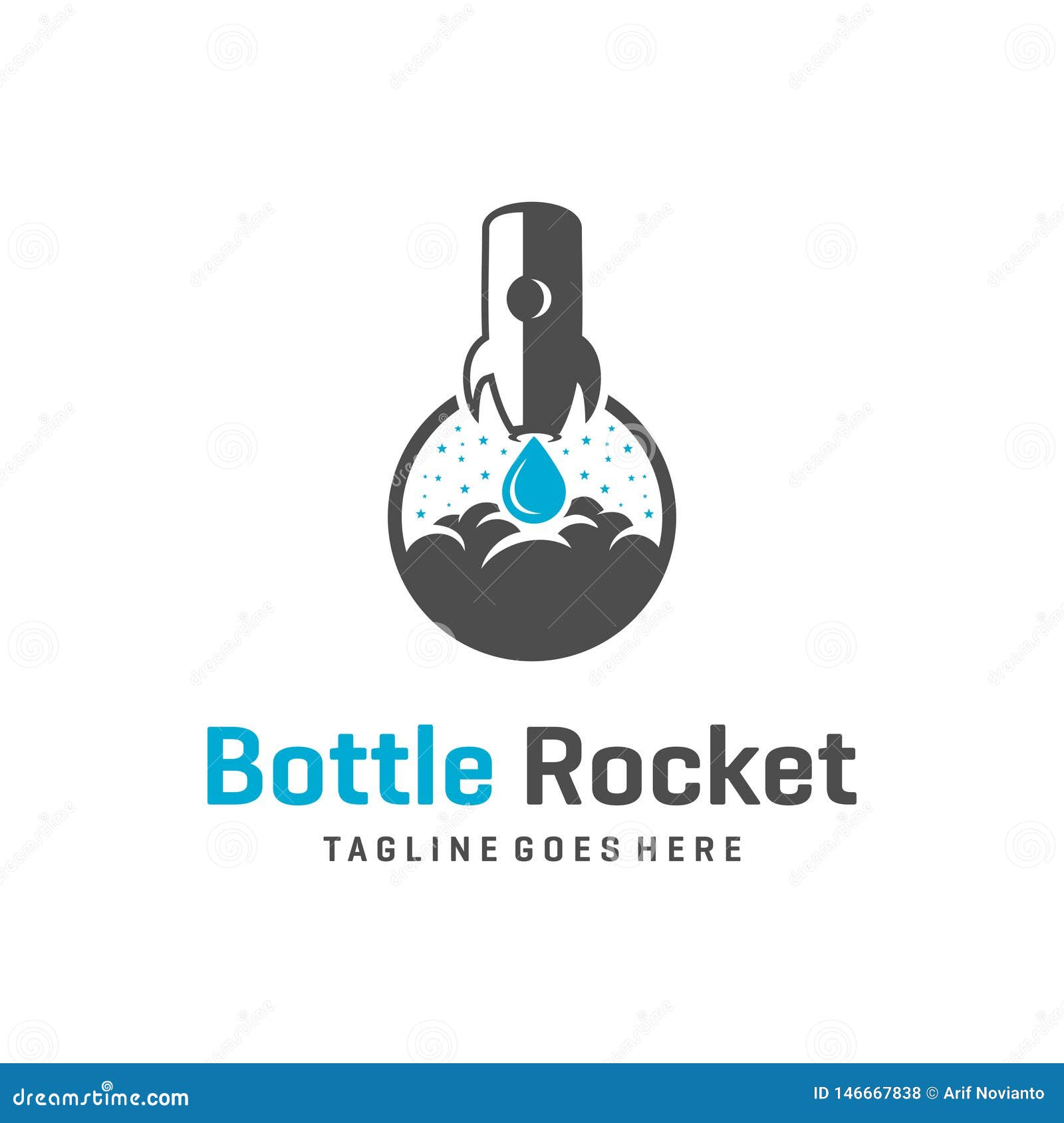 Rocket bottle logo design stock illustration. Illustration of graphic ...