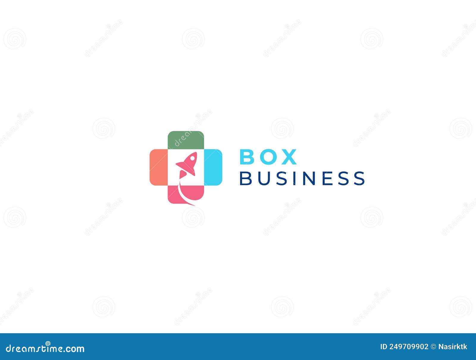 Rocket Box Logistic Logo Design Stock Vector - Illustration of fast ...