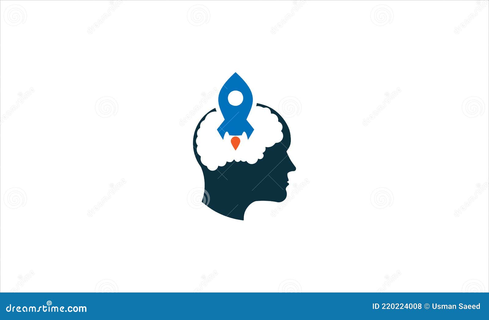Rocket Brain Icon Logo Design Vector Template Illustration Stock Vector ...