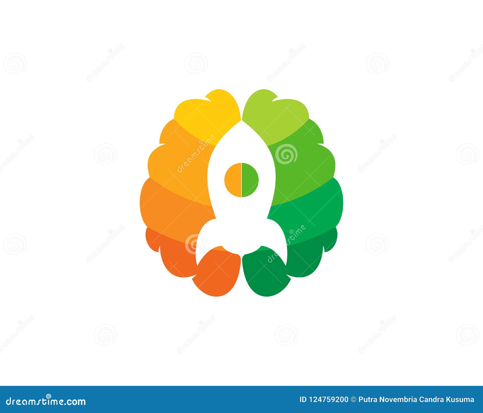 Rocket Brain Logo Icon Design Stock Vector - Illustration of ...