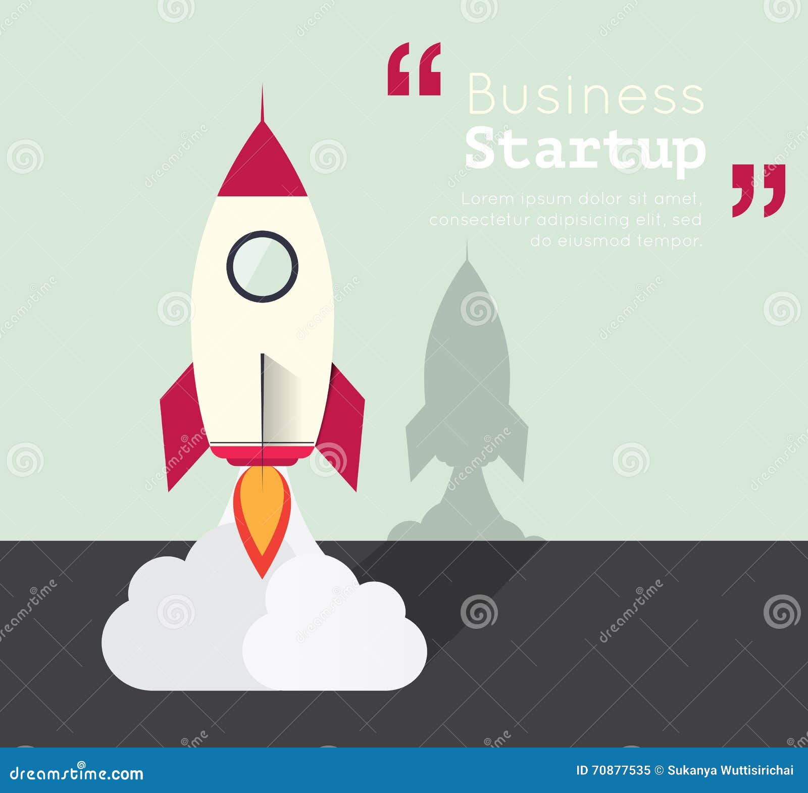 The Rocket for Business Startup Concept Stock Vector - Illustration of ...
