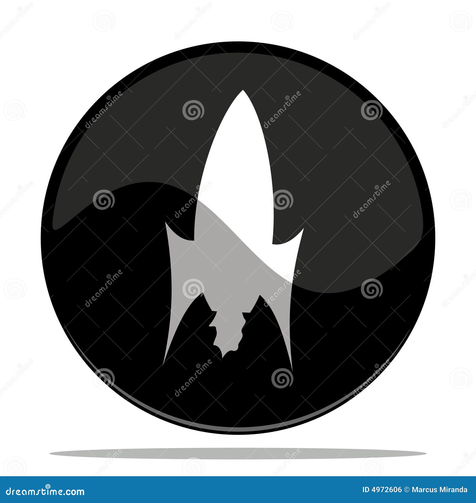 Rocket button stock vector. Illustration of travel, space - 4972606