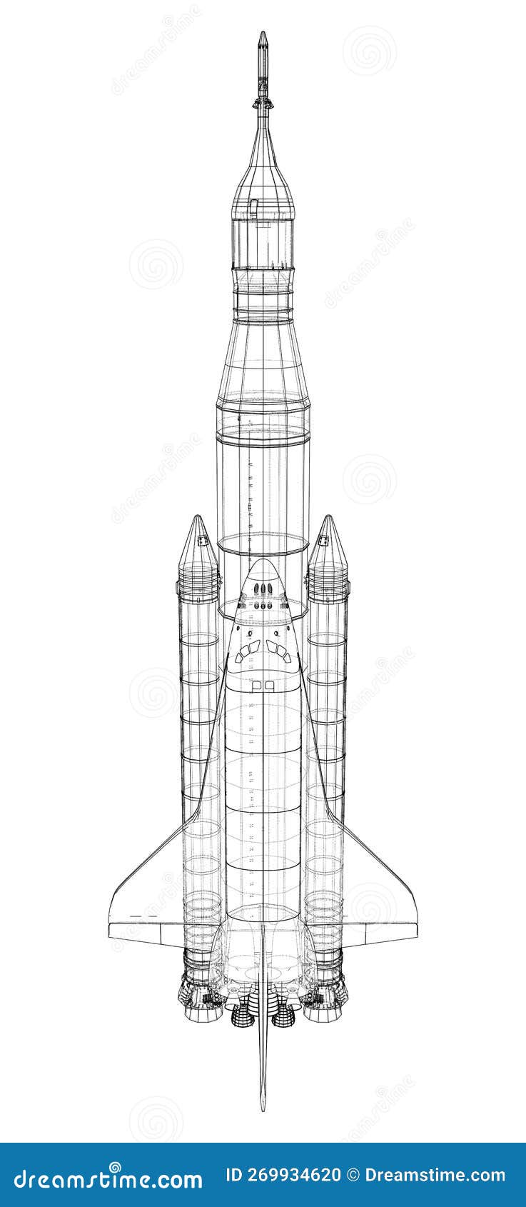 Rocket Carrying Space Shuttle Stock Illustration - Illustration of ...