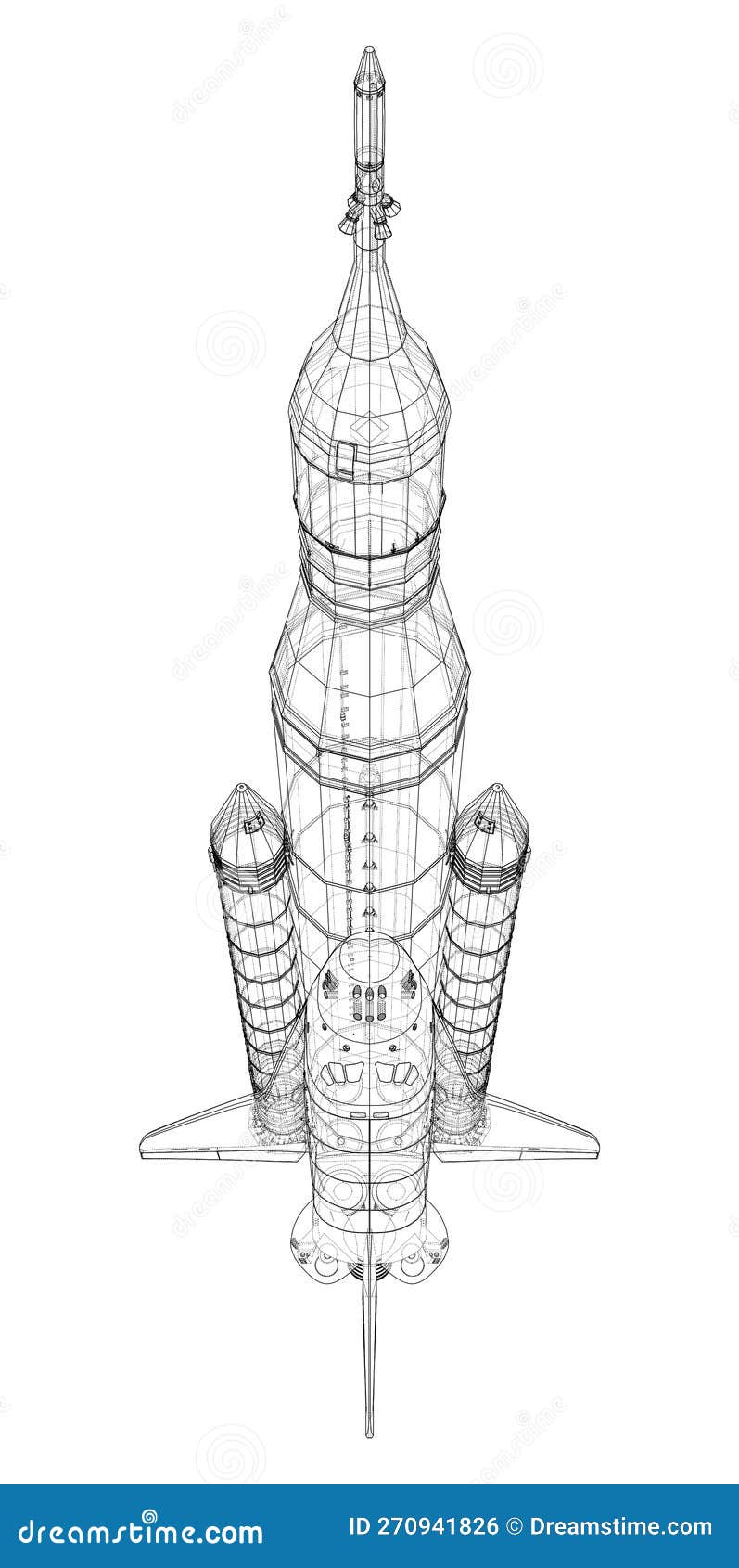 Rocket Carrying Space Shuttle Stock Illustration - Illustration of ...
