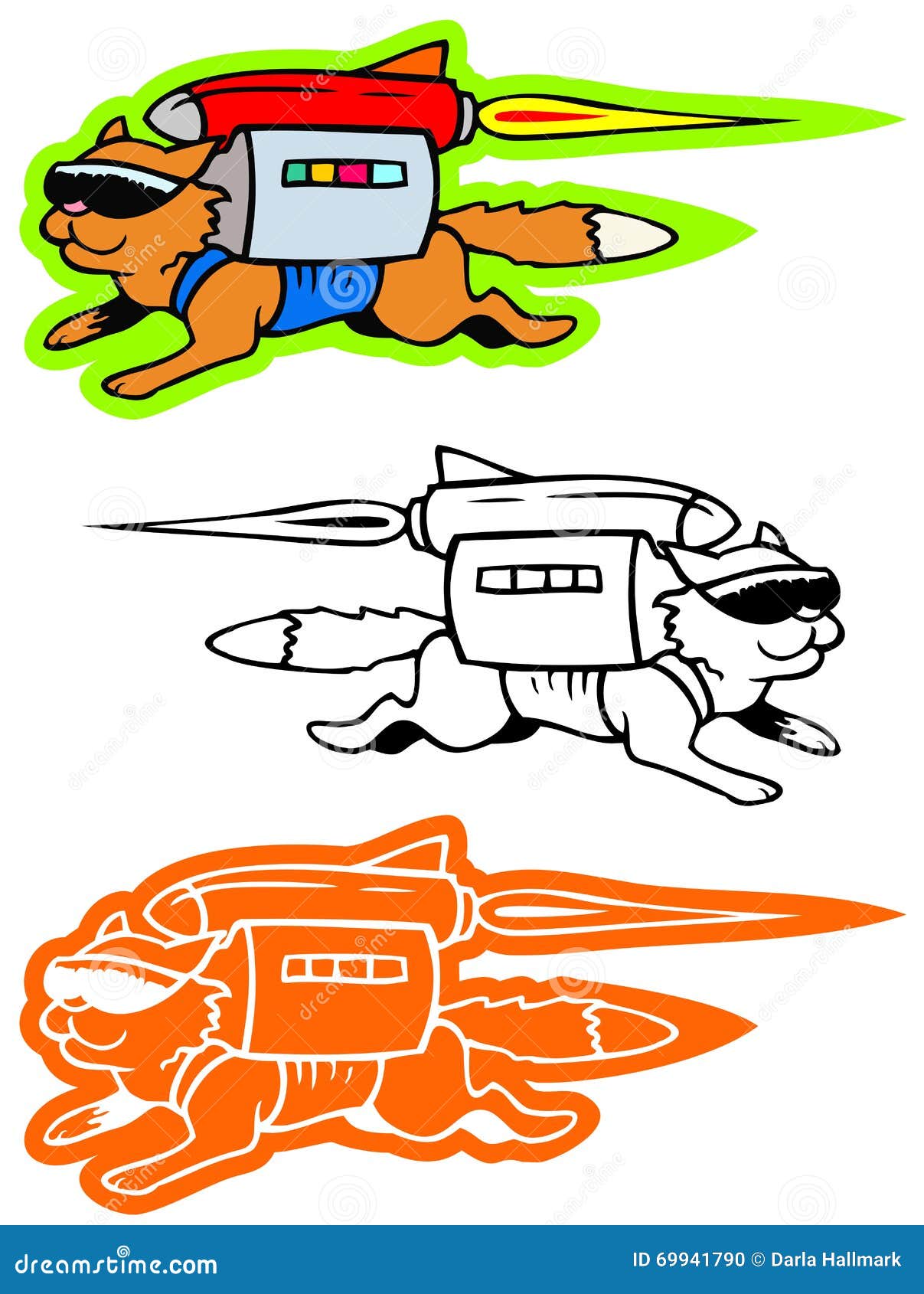 Rocket Cat stock vector. Illustration of speed, rocket - 69941790