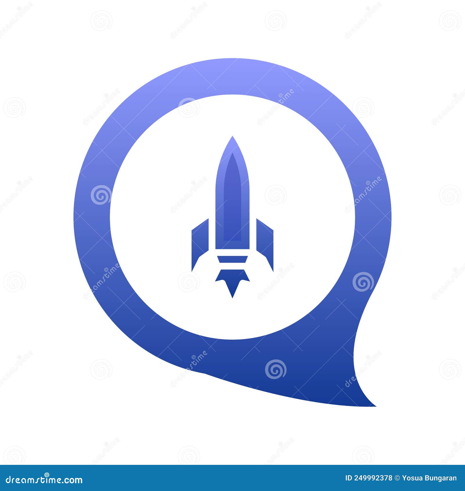 Rocket Chat Logo Gradient Design Template Icon Element Stock Vector ...