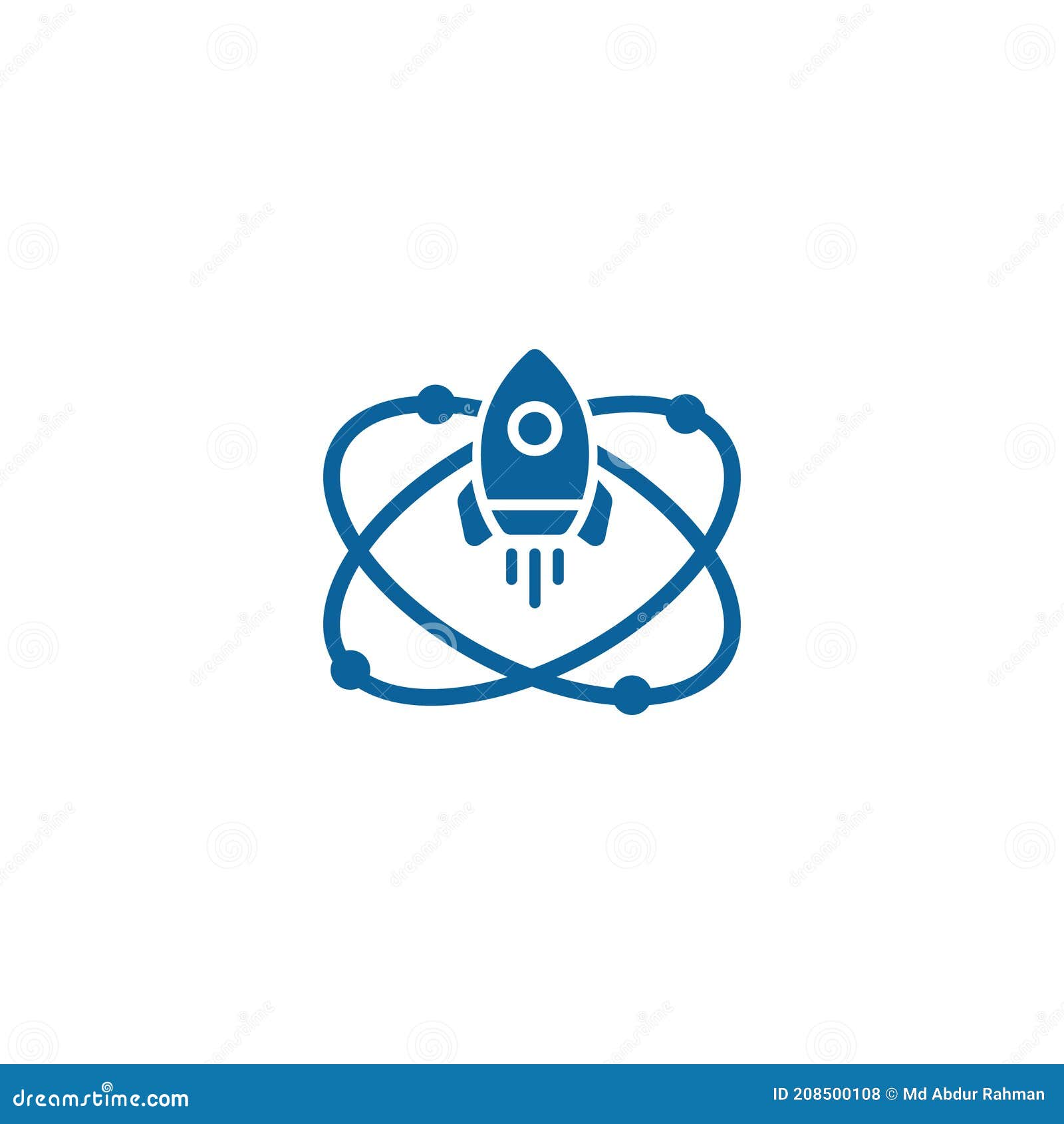 Rocket Circle Unique Abstract Geometric Logo Design Stock Vector ...