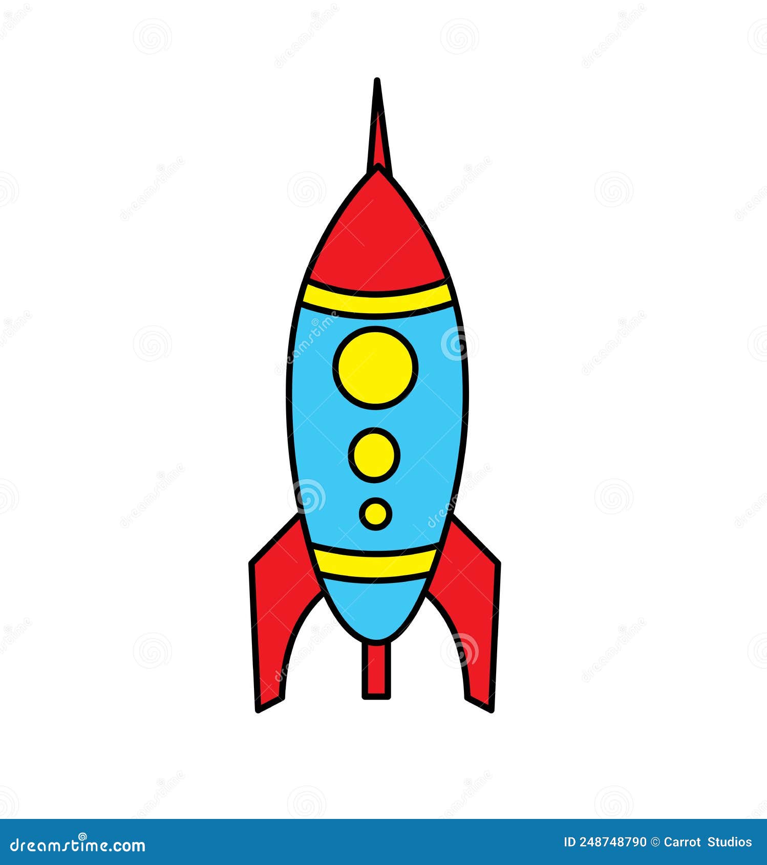 Rocket clipart stock vector. Illustration of cartoon - 248748790