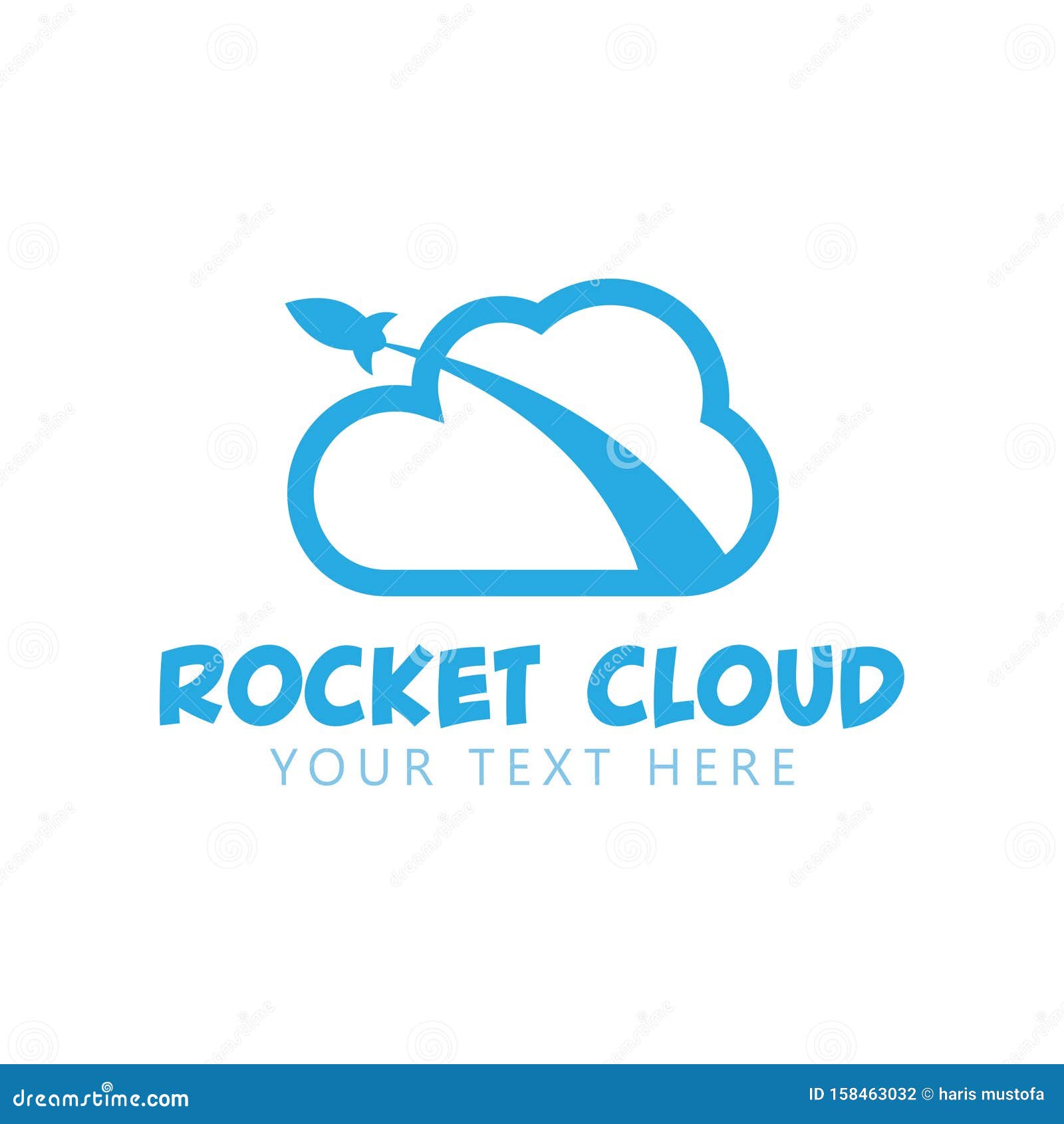 Rocket Cloud Graphic Design Template Vector Isolated Stock Vector ...