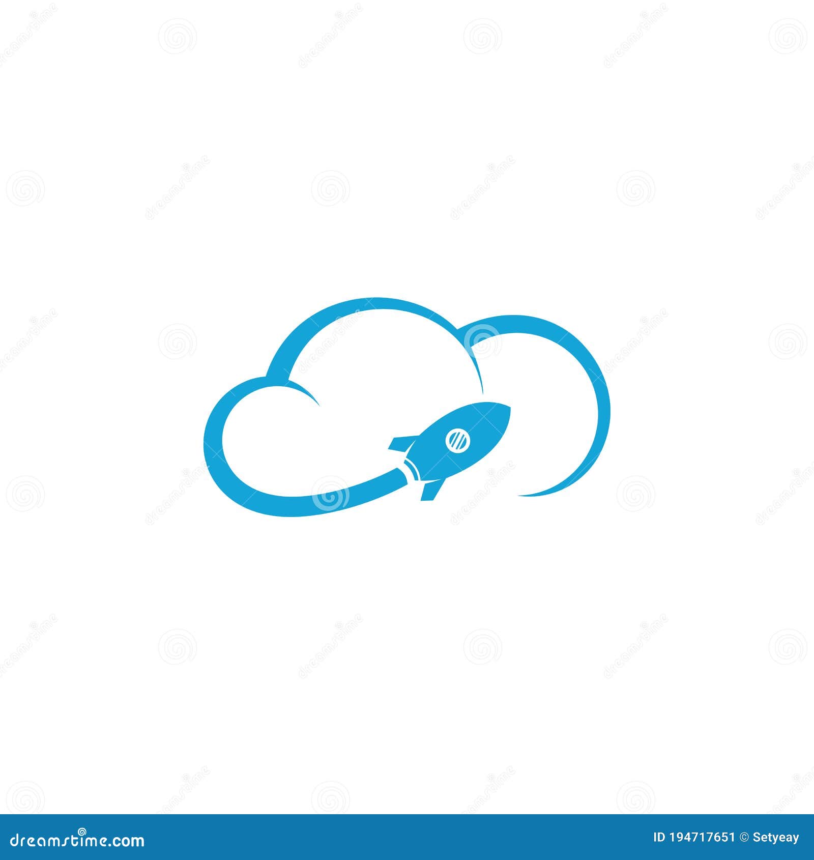 Rocket Cloud Logo Icon Vector Template, Creative Design, Symbol Stock ...