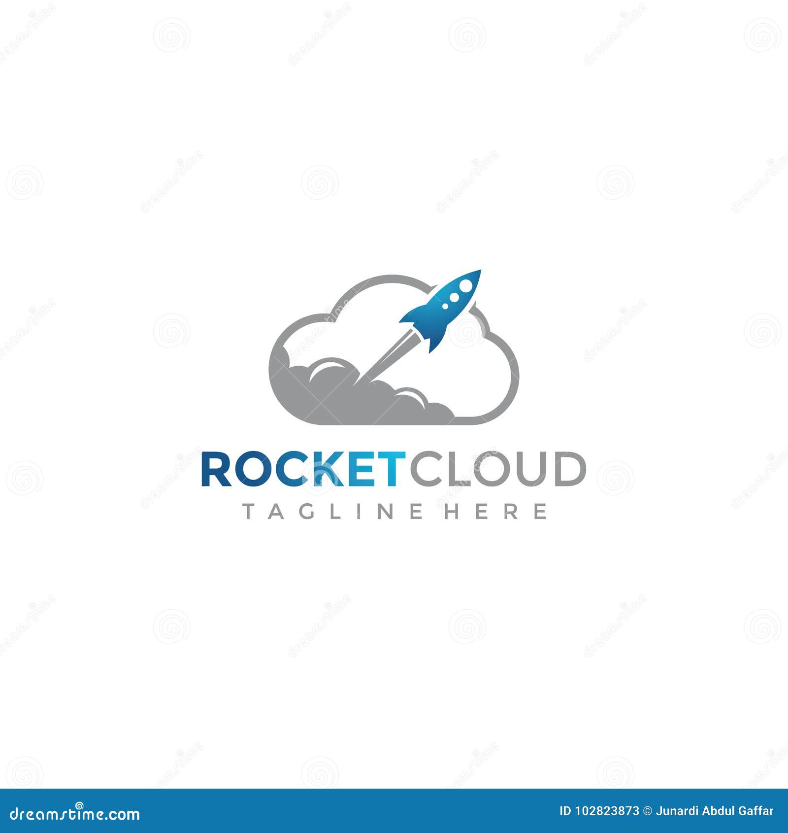 Rocket Cloud Vector Logo Template Stock Vector - Illustration of cloud ...